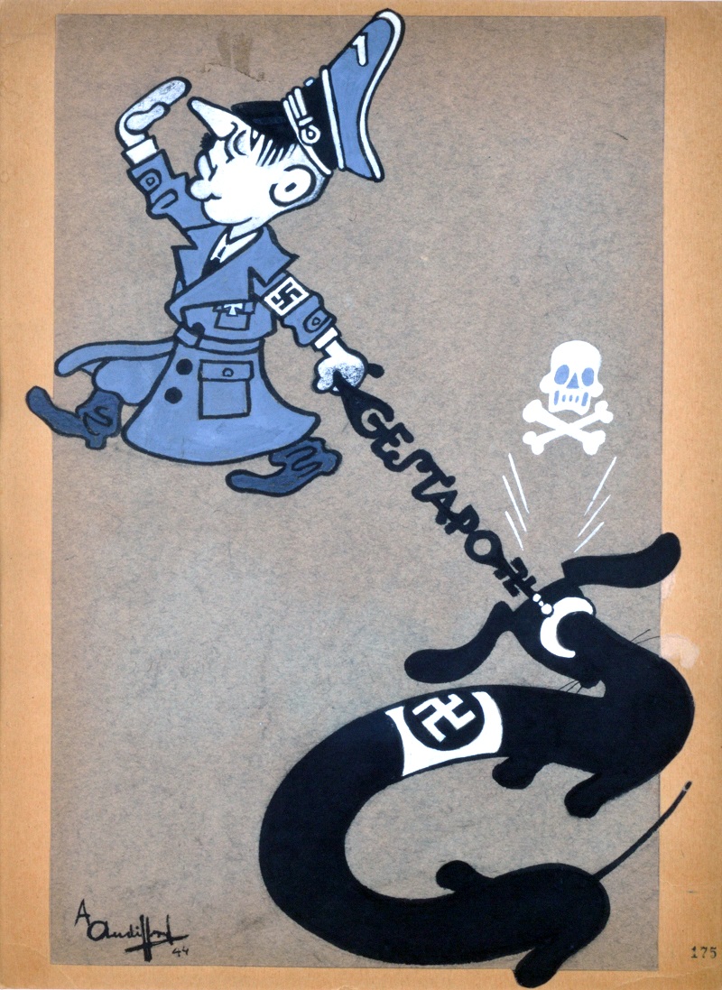 Hitler y un perro salchicha